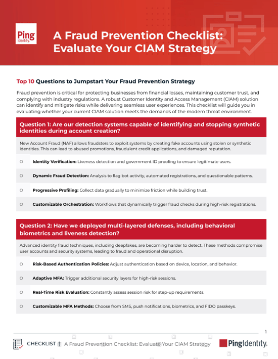 A Fraud Prevention Checklist: Evaluate Your CIAM Strategy